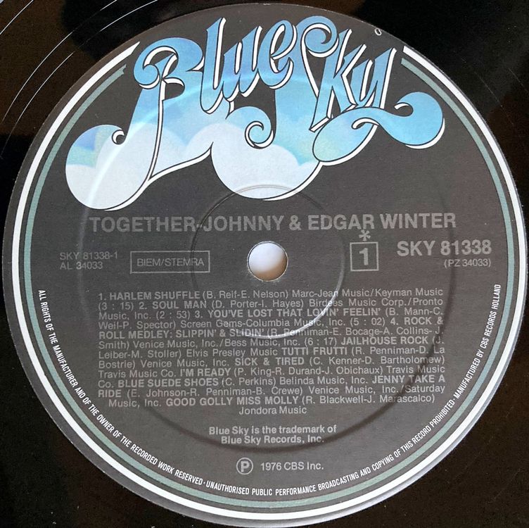 JOHNNY & EDGAR WINTER - TOGETHER (Gebraucht) in Bottens für CHF 14 ...