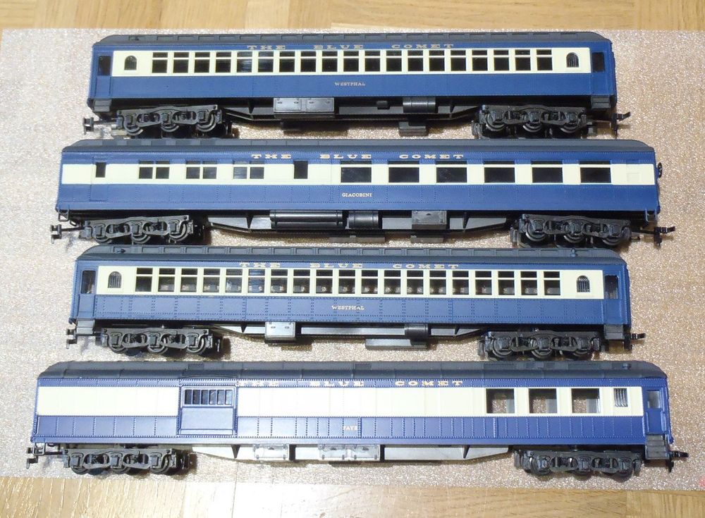 4x Rivarossi The Blue Comet CNJ 1920'er heavy weight cars (Neu (gemäss ...