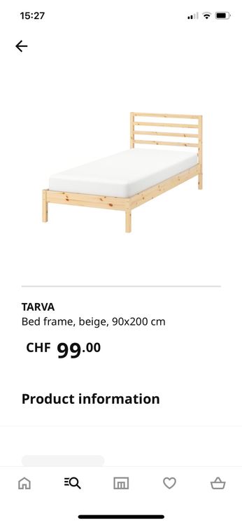 Ikea Tarva lit simple 90 x 200 (Gebraucht) in Romont FR für CHF 10 ...