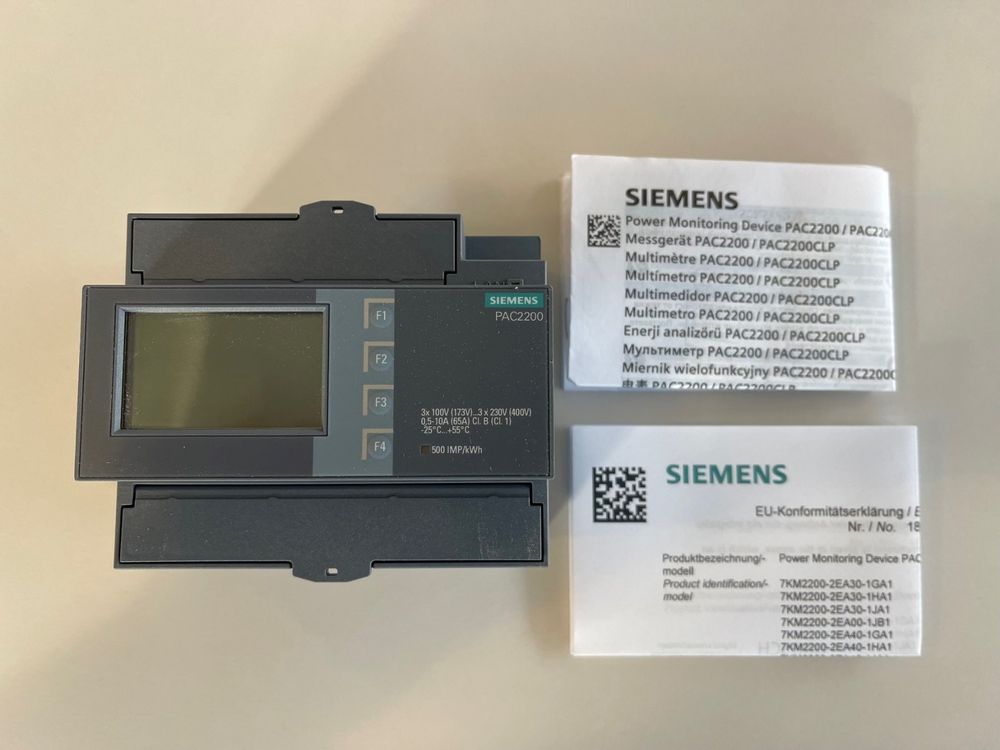 SIEMENS Digitales Energiemessgerät Sentron 7KM PAC 2200, NEU | Kaufen ...