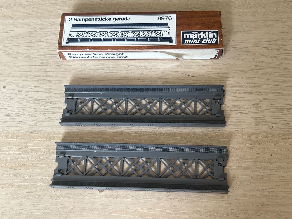 Märklin 2x 8976 Z Rampenstück gerade 110mm OVP NEU (Neu und ...