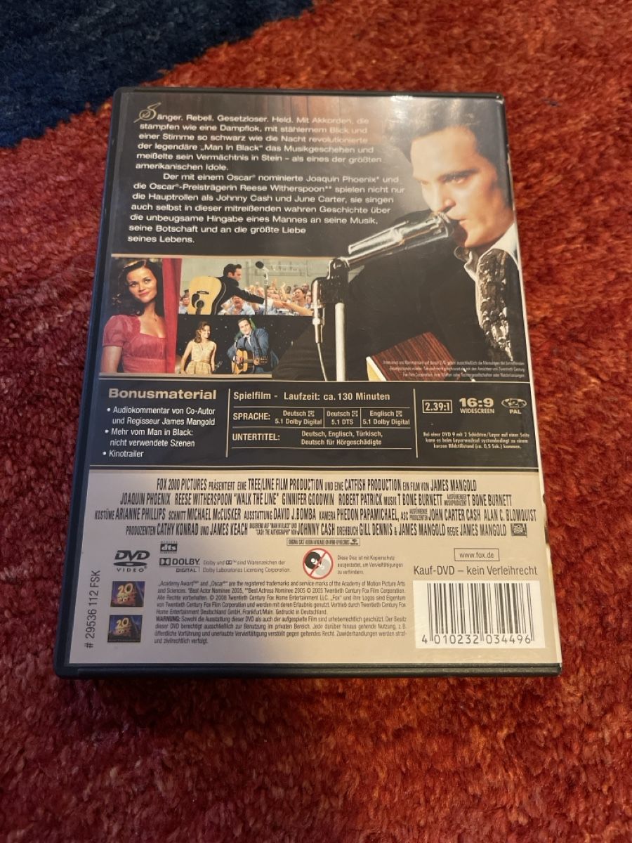 Walk the Line DVD - Joaquin Phoenix & Reese Witherspoon (Gebraucht) in ...