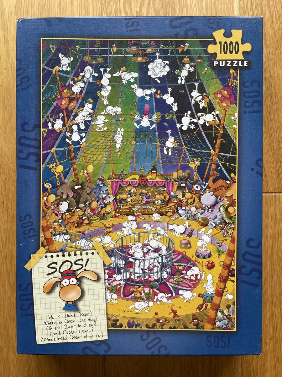 Heye Puzzle Mordillo 1000 Teile SOS Wo ist Hund Oscar (Gebraucht) in ...