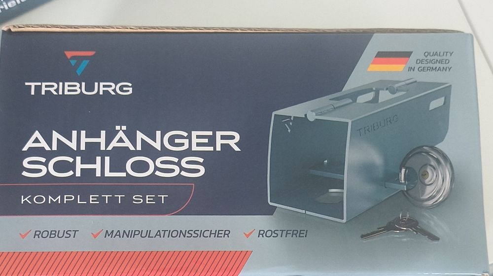 Triburg Anhängerschloss Komplettset - Neu unbenutzt (Neu und ...