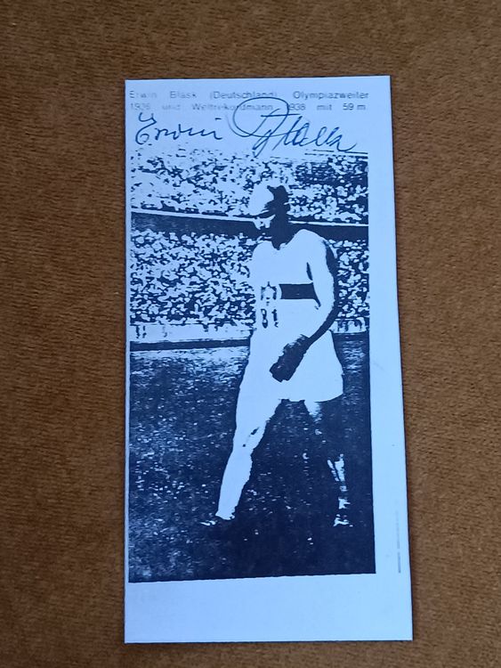 Erwin Blask - Leichtathletik - Olympia Silber 1936 (Gebraucht) in ...