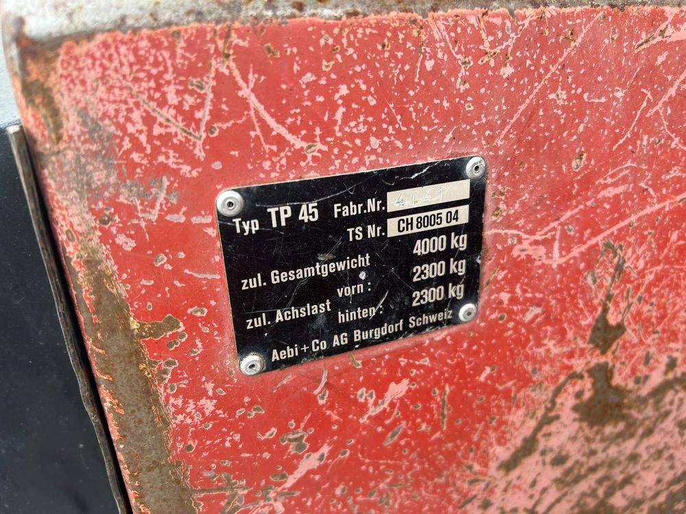 Aebi TP45 mit defekter Vorderachse (Gebraucht) in Niederbipp für CHF ...