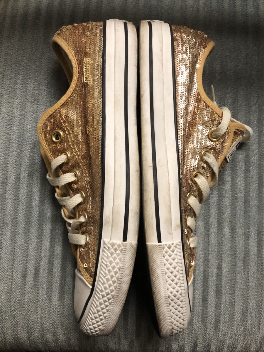 Glitzer Converse All Stars, Grösse 40, Gold - Top Zustand (Gebraucht ...