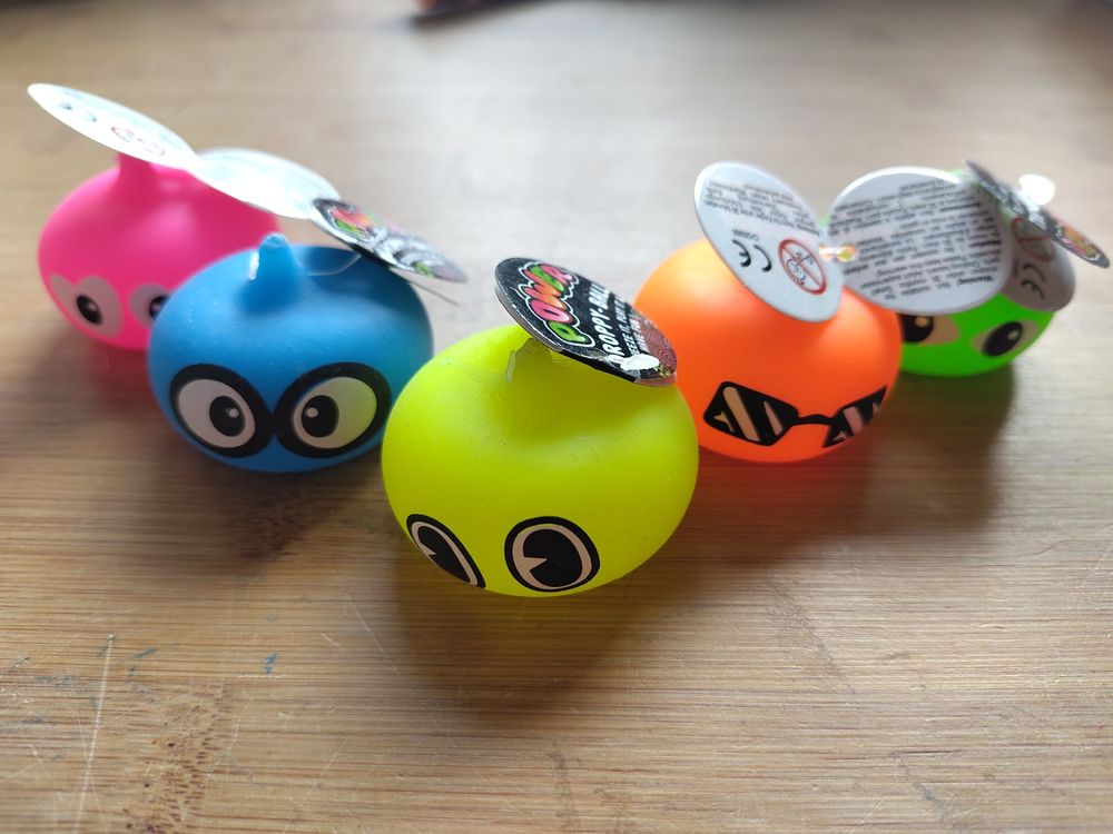 5 Quetschi Ball Neonfarben süss Droppy neu Smiley (Neu und ...