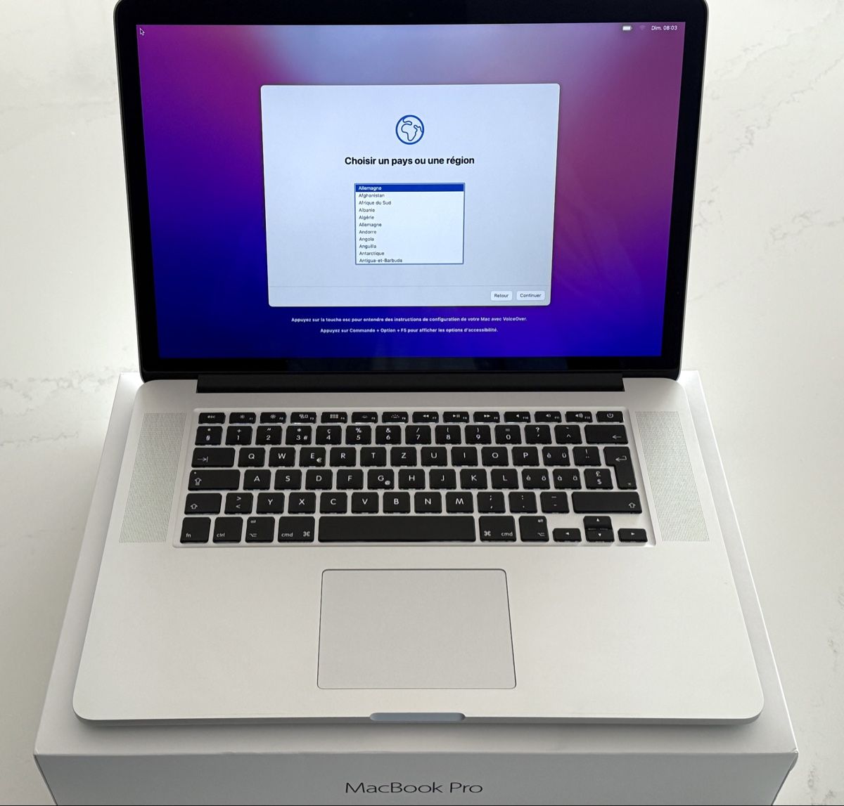 MacBook Pro 15" (A1398) – 16 Go RAM – SSD 256 Go – Batterie (Gebraucht ...
