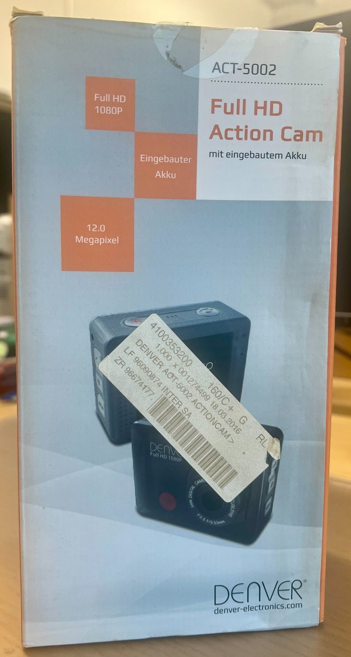 Denver ACT-5002 Full HD Action Cam 1080p OVP (Neu und originalverpackt ...