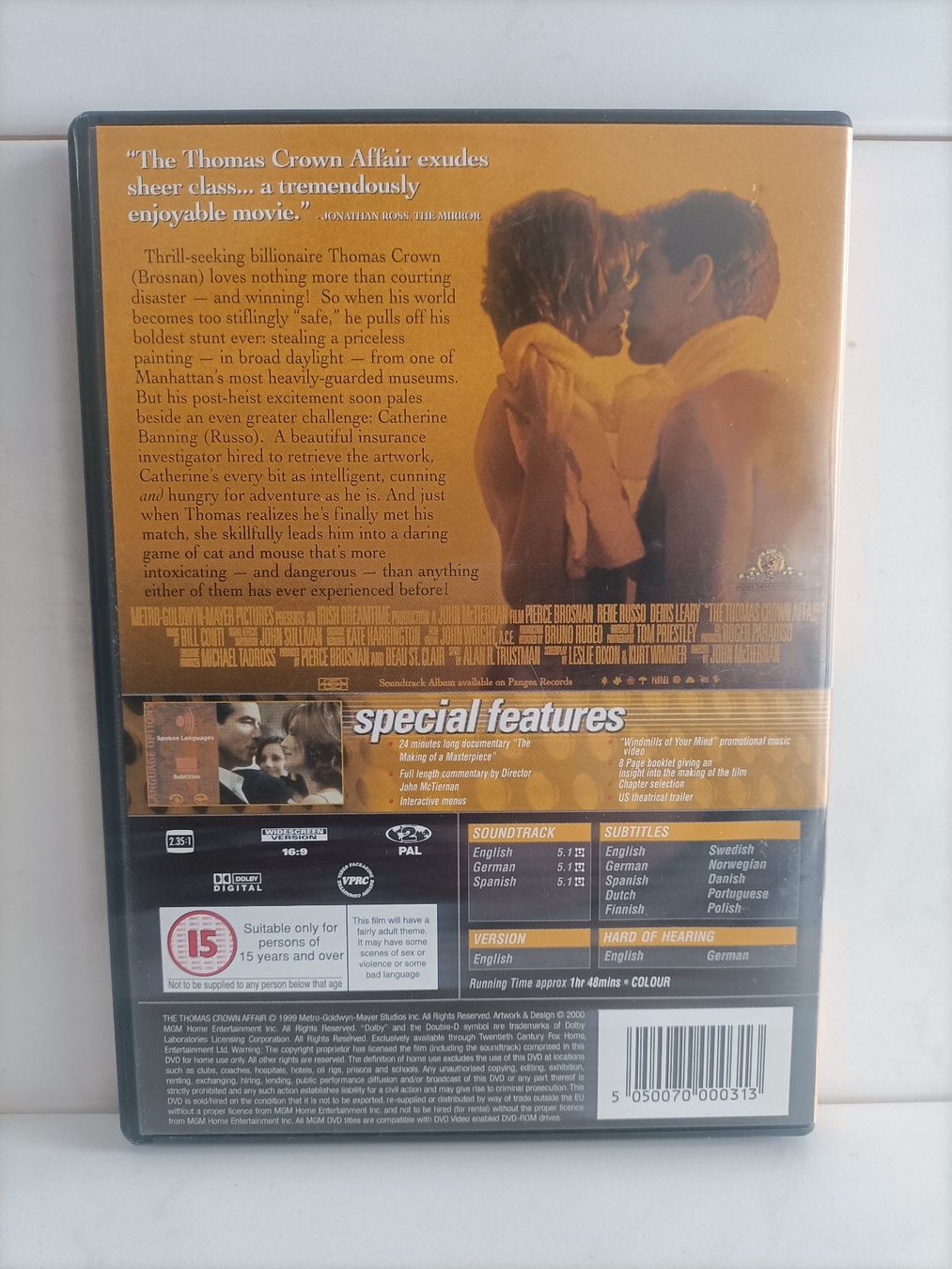 DVD The Thomas Crown Affair (uk/de/es) Pierce Brosnan (Gebraucht) in ...