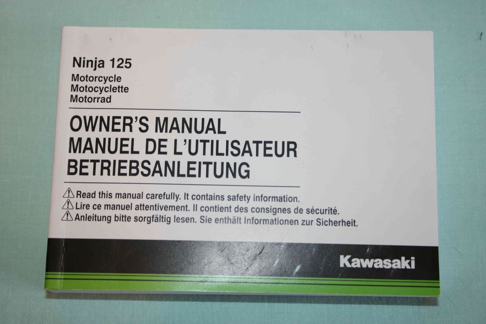 Original Betriebsanleitung Kawasaki Ninja 125. BX 125 AK (Gebraucht) in ...