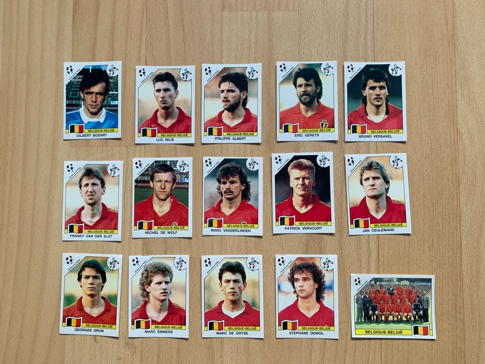 Panini Football Sticker WM Italia 90 - Belgique/Belgien (Gebraucht) in ...