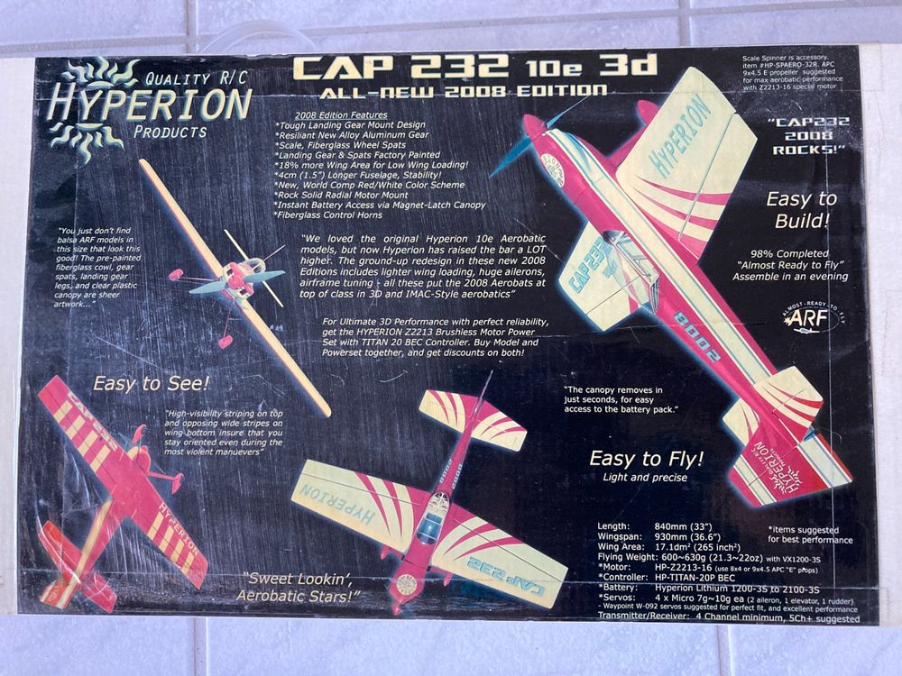 Hyperion Cap 232 10e 3D / RC Flugzeug / inkl. Motor + Regler (Neu ...