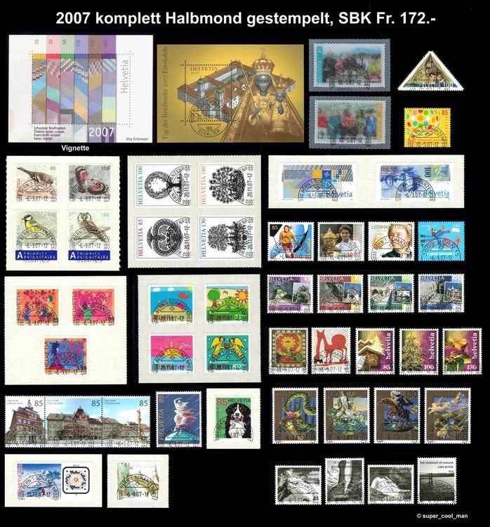 2007 komplett Halbmond mit Vignette Kat. Fr. 160.- (Neu (gemäss Beschreibung)) in Eskisehir ...