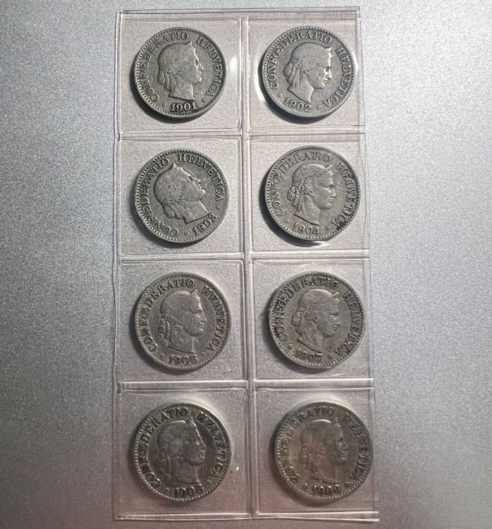 Lot. 8x 10Rp. 1901-1909 Div. Jahrgänge | Kaufen auf Ricardo