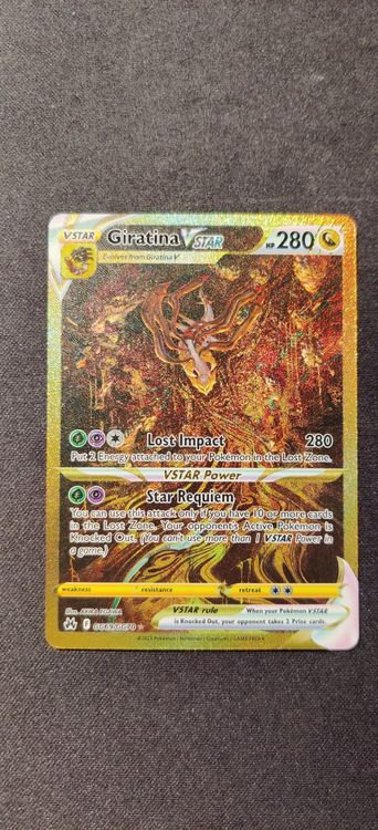Pokemon Giratina VMax Gold Alt Art aus Crown Zenith | Kaufen auf Ricardo