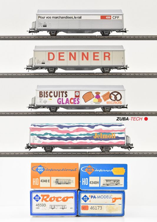 Roco 4x Schiebewandwagen der SBB H0 GS mit OVP | Kaufen auf Ricardo