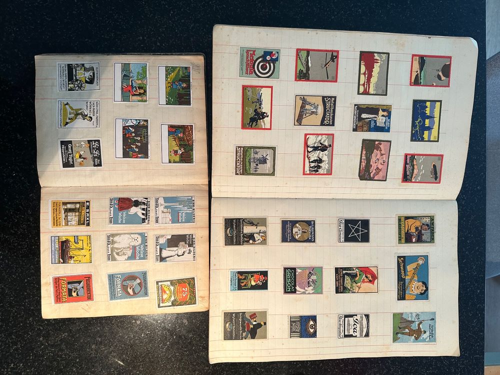 Reklamemarken Werbemarken Marken Sammlung 3 Sammelhefte alt (Gebraucht ...