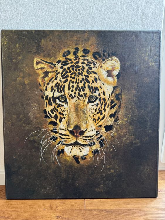 Leopardenblick Acryl Gemälde Unikat signiert Leinwand Gol... (Gebraucht) in zug für CHF 49 – nur ...