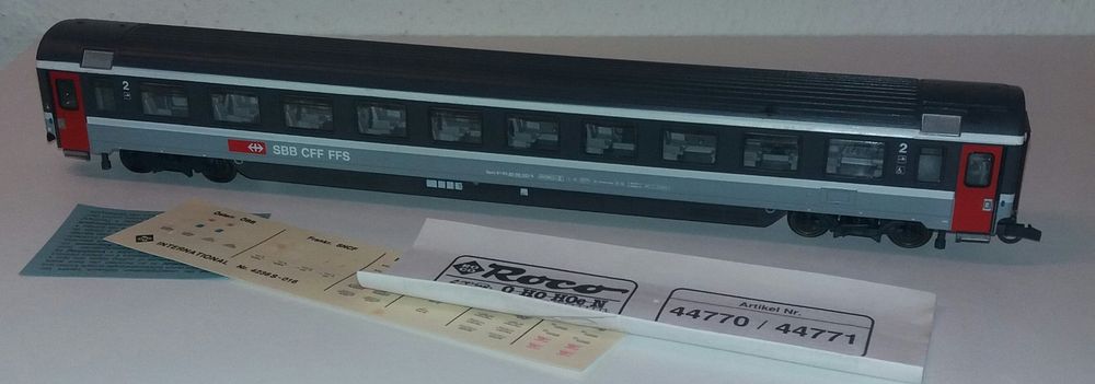 Roco 44770 - - 1:87 - - SBB Eurorcitywagen 2.Kl. - HO (Gebraucht) in ...