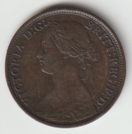 1862 GB Farthing Münze Queen Victoria Bun VF small '8' (Gebraucht) in ...