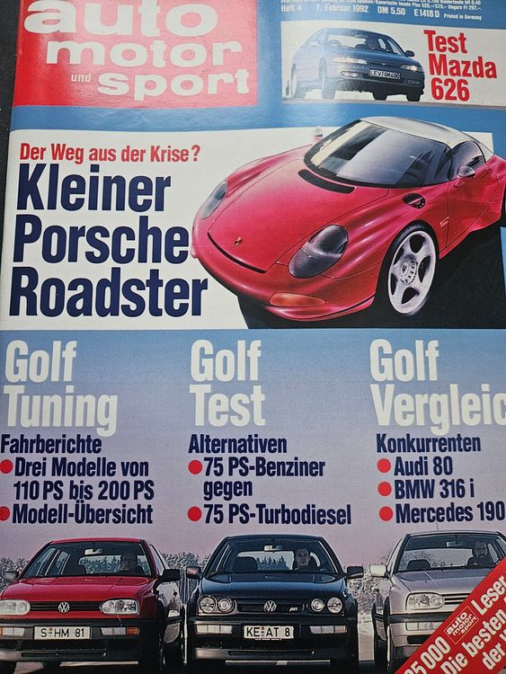 AMS 4/92 VW Golf VR6 Oettinger GT A.C Ace Bertone 626 V6 xx (Gebraucht ...