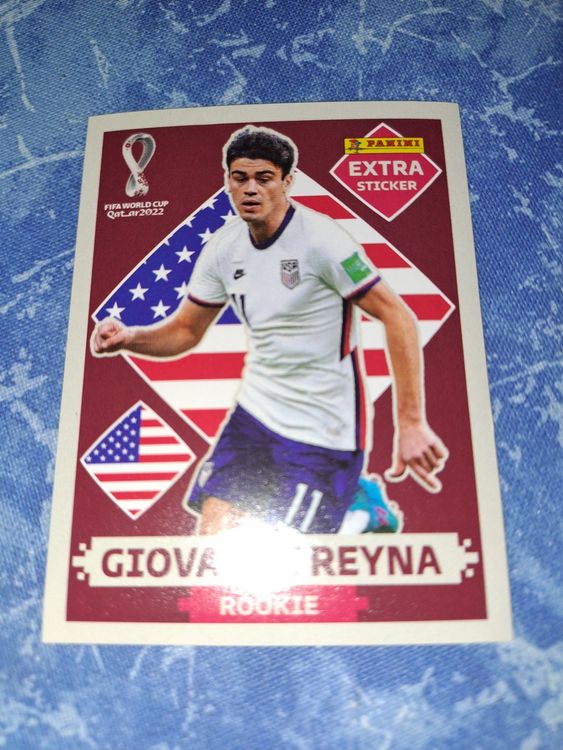 Panini WM 2022 Extra Sticker Base Edition Giovanni Reyna (Neuf (Voir description)) à Aefligen ...