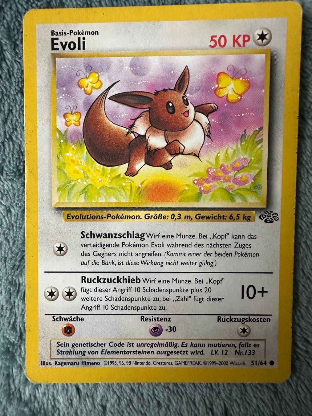 Evoli 51/64 Vintage Pokemon Karte Base Set 1999 (Gebraucht) in ...