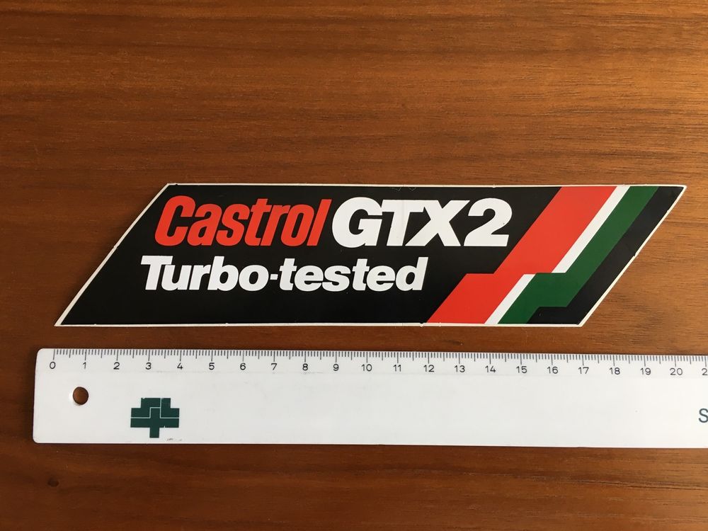 RARER Vintage Aufkleber Decal Sticker Castrol GTX2 70er/80er (Neu ...