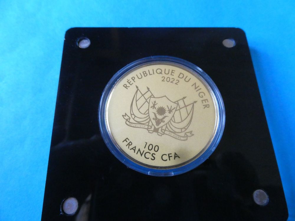 Niger 2022, 100 Francs - 1/200 Unze Feingold - 100 Kronen (Neu (gemäss ...