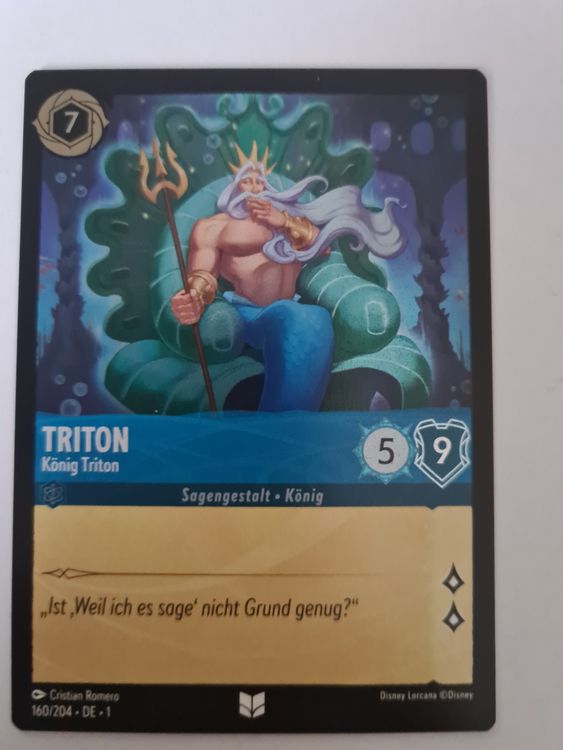 Lorcana FOIL, Triton - König Triton, 160/204-DE-1 (Neu (gemäss Beschreibung)) in Sachseln für ...