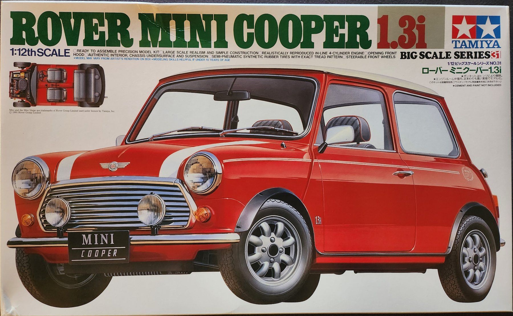 TAMIYA 12031 ROVER MINI COOPER 1.3i PLASTIKBAUSATZ 1:12 NOS (Neu und ...