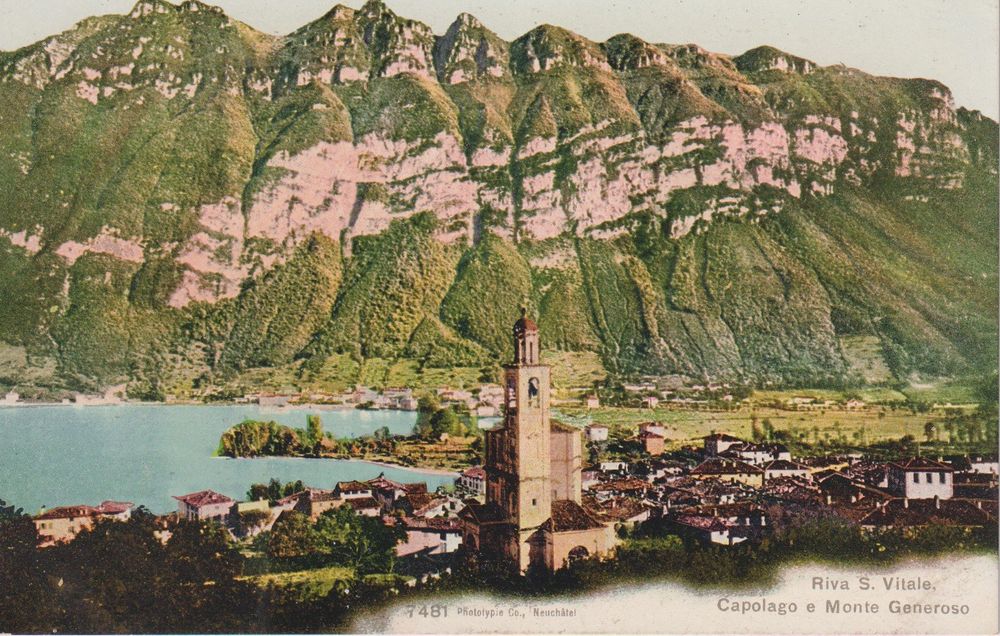 AK Riva S. Vitale, Capolago e Monte Generoso, inizio 1900 (Gebraucht ...