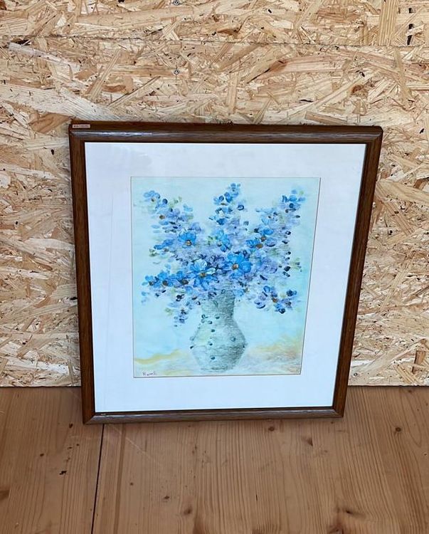 Gemälde Blumen in Vase, signiert Rovelli (ID M33) (Gebraucht) in Gelterfingen für CHF 45 – mit ...
