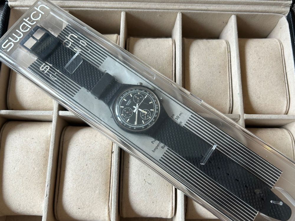 Montre Swatch chrono BLACK FRIDAY SCB100 fonctionne 1989 | Kaufen auf ...