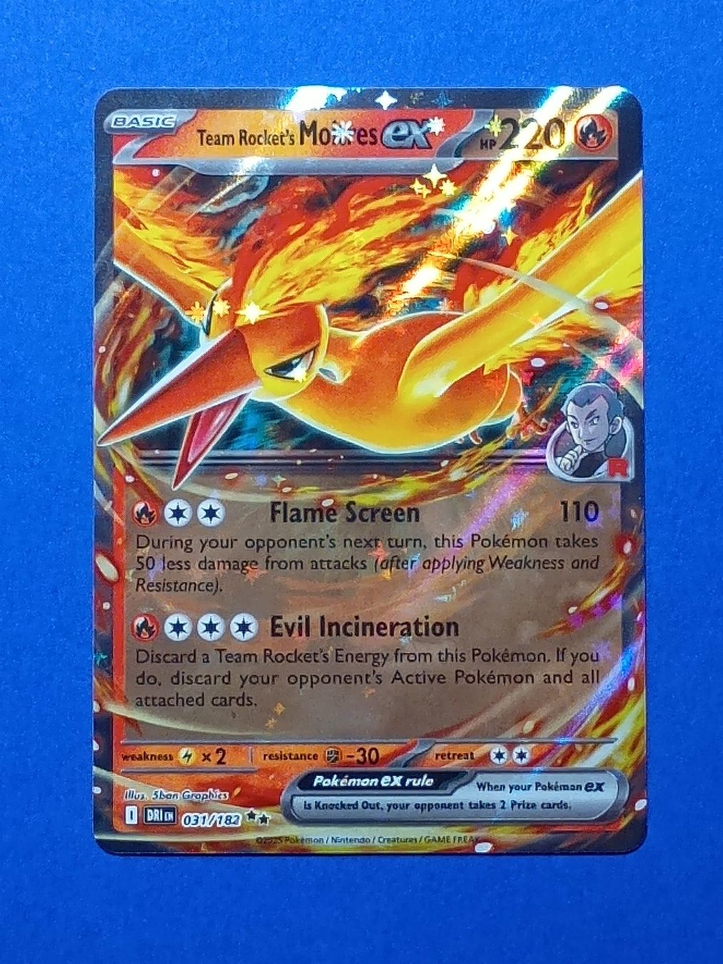 Pokemon TCG Destined Rivals Team Rocket Moltres ex 031 🇬🇧 (Neu (gemäss ...