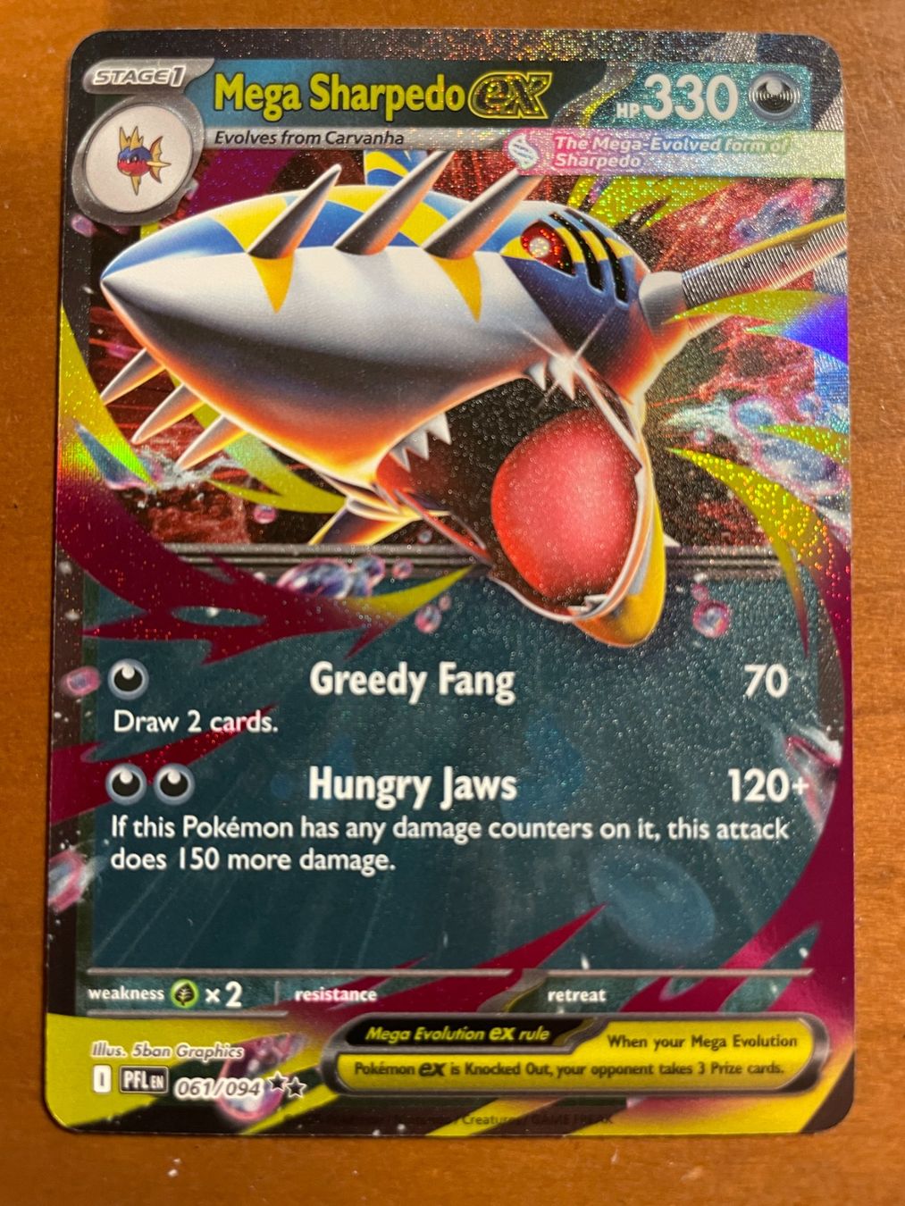 Pokemon Mega Sharpedo eX (Versand gratis) (Neu (gemäss Beschreibung ...
