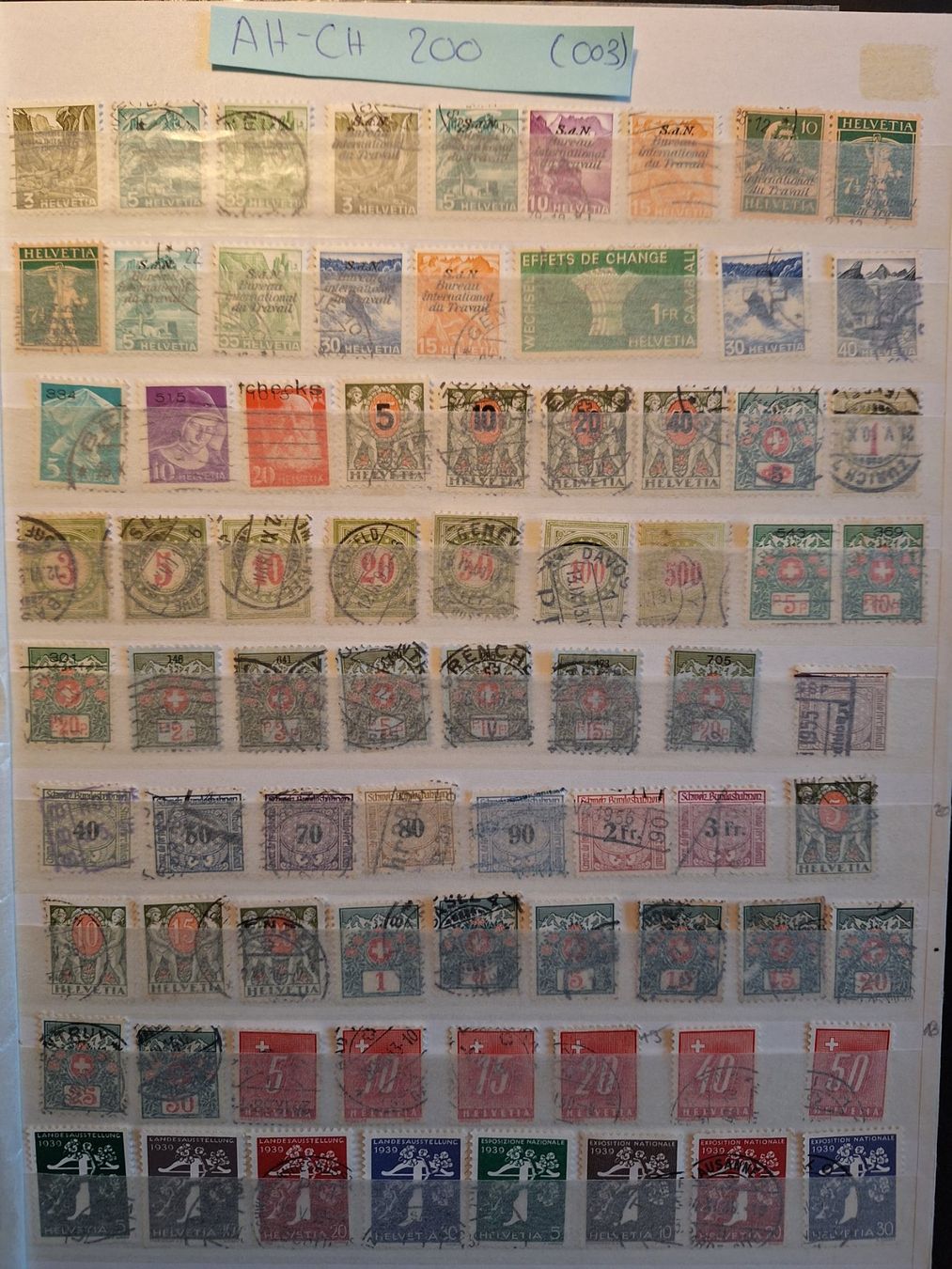 CH: 200 verschiedene gestempelte Alt-CH ab Sitzende (003) (Gebraucht ...
