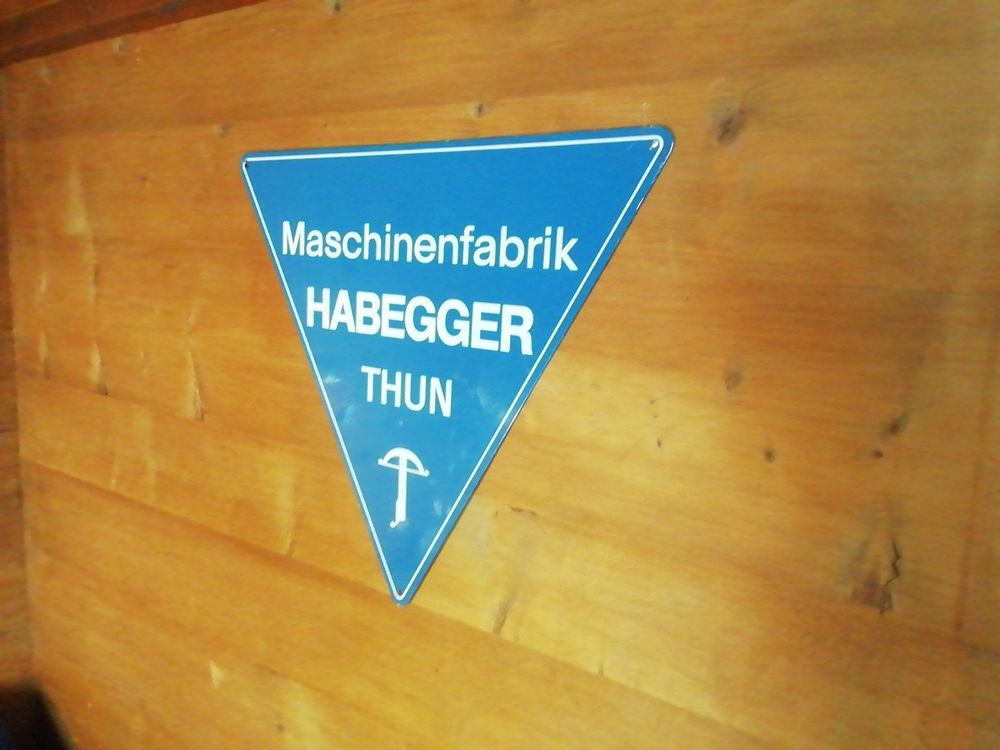 Vintage Maschinenfabrik Habegger Thun-Kran Schild 1970er (Gebraucht) in ...