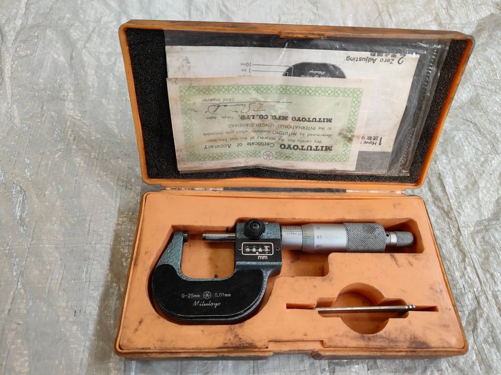 1x Micrometer aussen zum Bremsscheiben messen 0-25mm (Gebraucht) in Mols für CHF 12 – nur ...