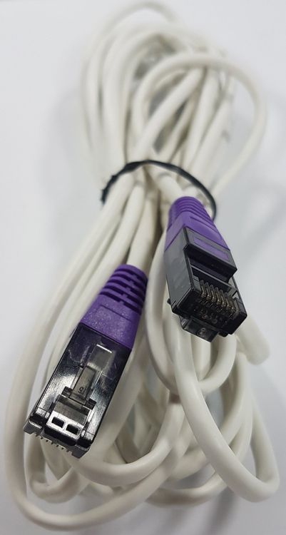 Telefon ADSL VDSL Modem Kabel RJ45 4-Phasen ca.4m weiss/viol (Gebraucht ...