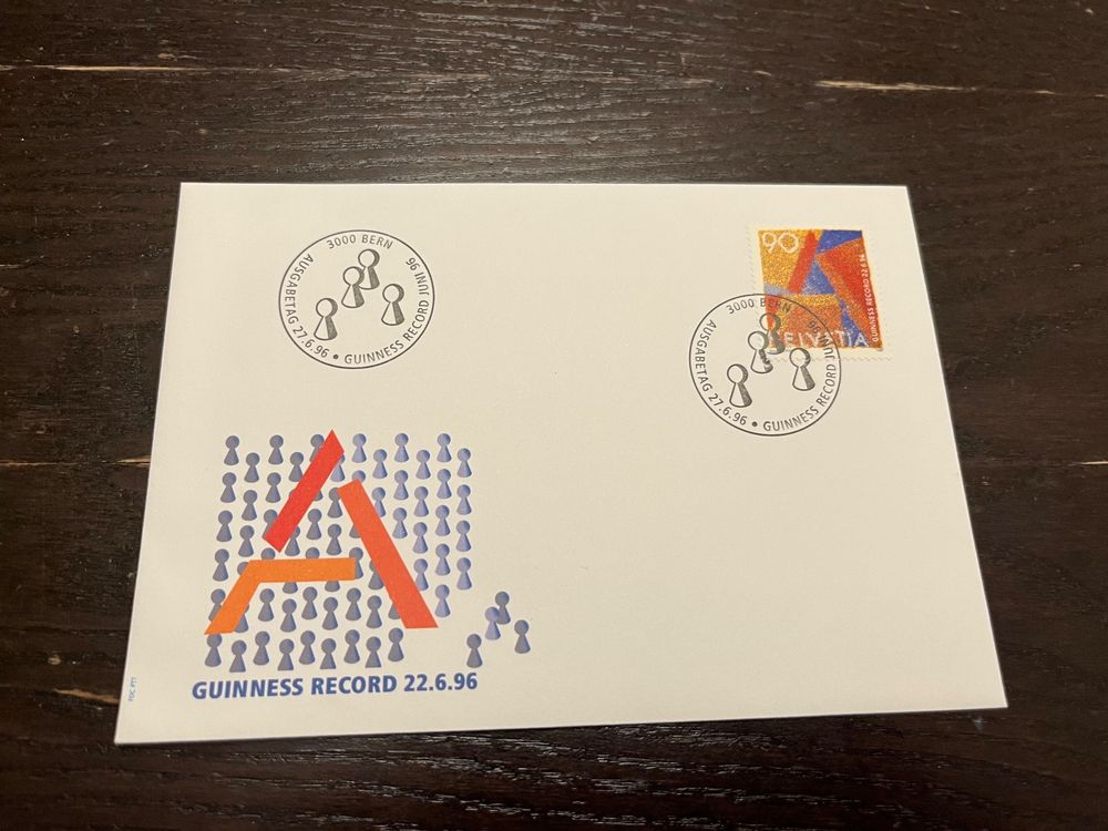 DIE POST GUINNESS RECORD 896 1996 FDC (Neu (gemäss Beschreibung)) in Zürich für CHF 0.5 – mit ...