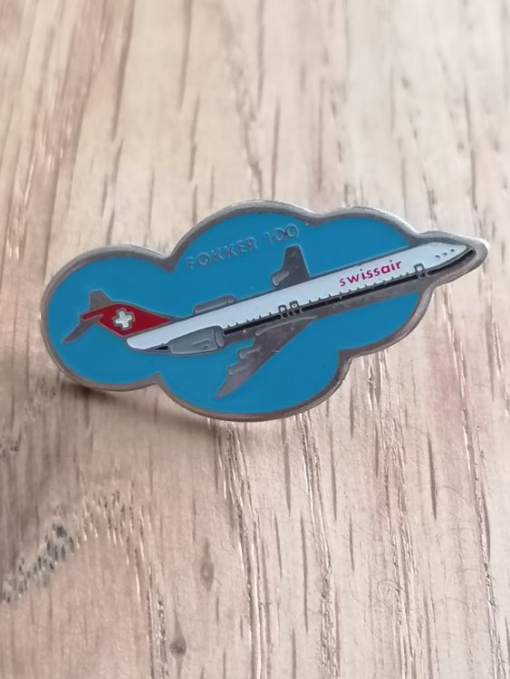 Pin Swissair Fokker 100 | Kaufen auf Ricardo