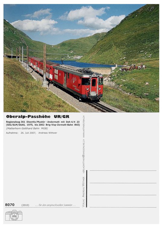 Oberalp Pass Nätschen Andermatt Uri Bahn MGB BVZ Deh 4/4 23 (Neu (gemäss Beschreibung)) in Bern ...