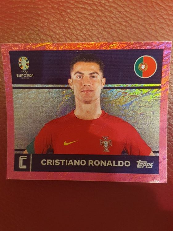 Topps UEFA Euros 2024 Sticker POR 2 CRISTIANO RONALDO PINK | Kaufen auf ...