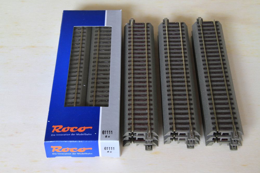 15x Roco GeoLine H0, gerades Gleis mit Bettung, Nr. 61111 | Kaufen auf ...