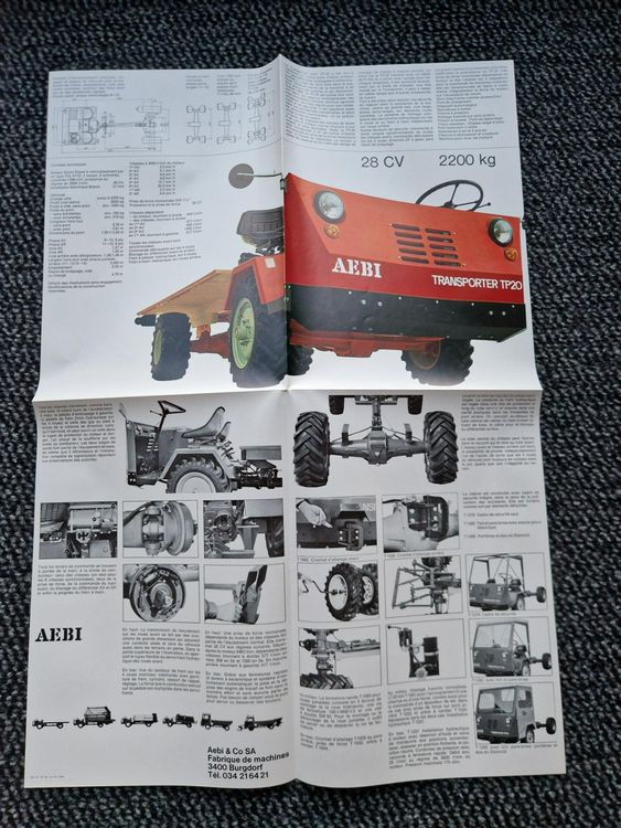 Original Prospekt Aebi Transporter TP20 Poster französisch (Gebraucht) in Dürnten für CHF 62 ...