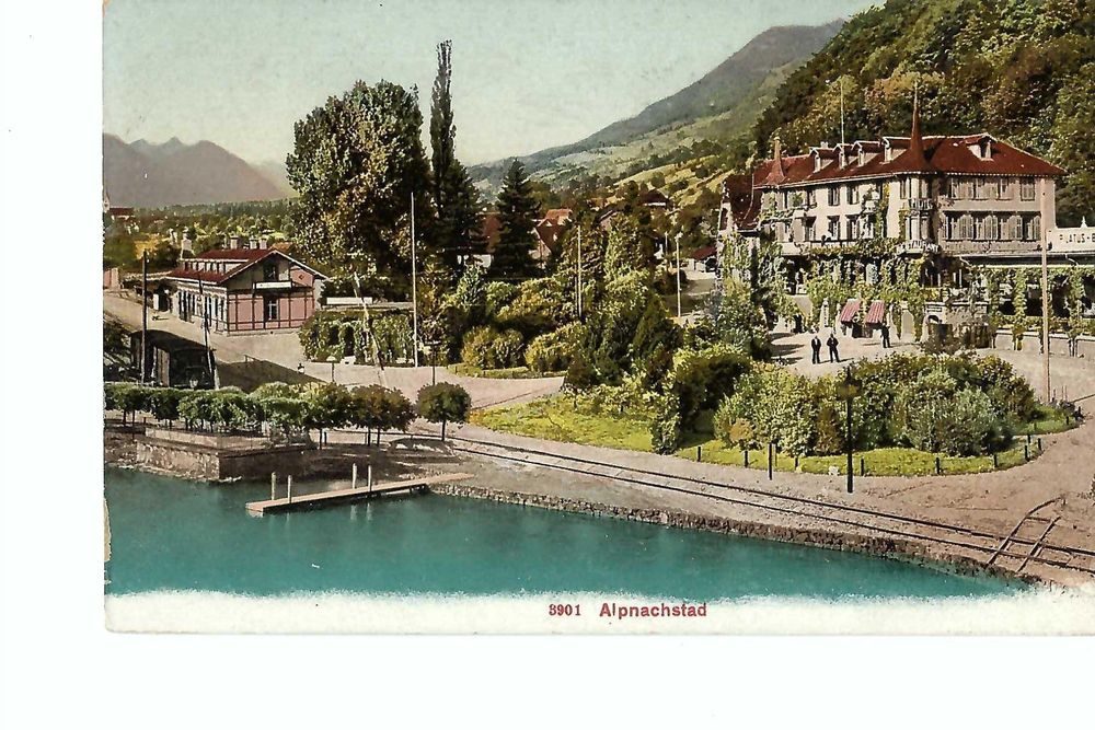 Alpnachstad, Bahnstation, Hotel, Pilatusbahn-Talstation | Kaufen auf ...