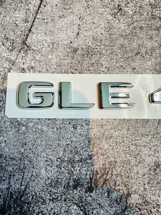 Mercedes AMG GLE43 Emblem Schriftzug Logo aus ABS NEU Chrom (Neu und ...